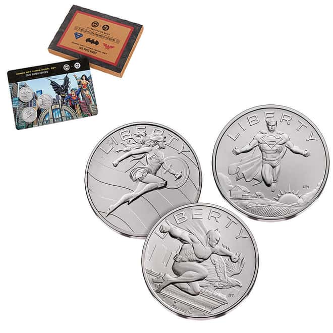 2025 US Mint DC Comics Super Heroes 3-Medal Set