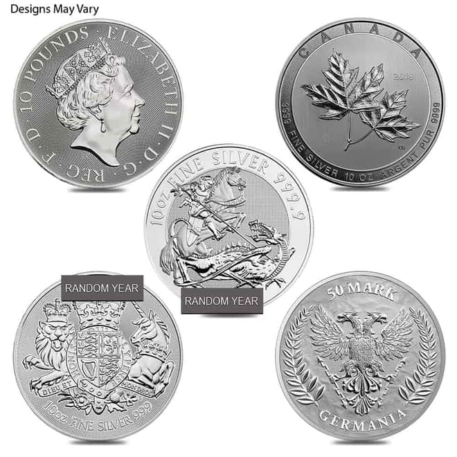 10 oz Silver Coin Random Mint .999+ Fine BU/Proof