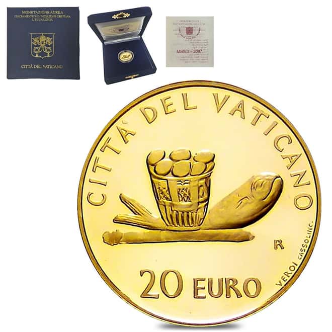2007 Vatican City Pope Benedict XVI 20 Euro Proof Gold Coin