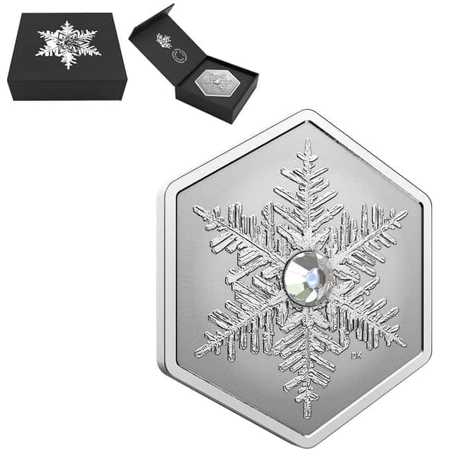 2023 Canada 1 oz Silver Snowflake Crystal Coin In Stock