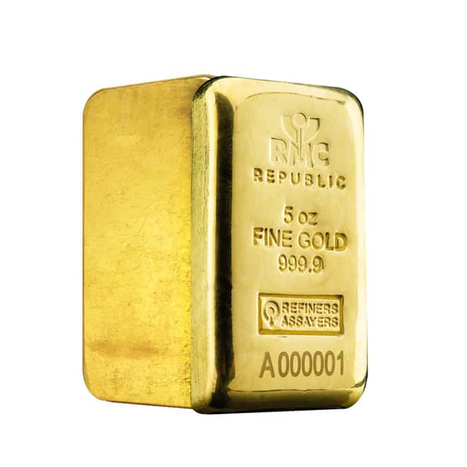 5 oz RMC Gold Bar .9999 Republic Metals | Bullion Exchanges