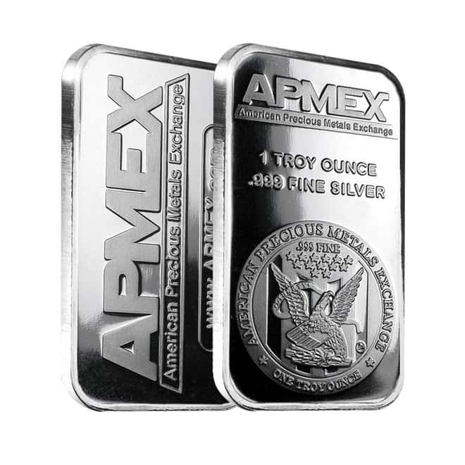 1 Oz Apmex Silver Bar 999 Fine Bullion Exchanges