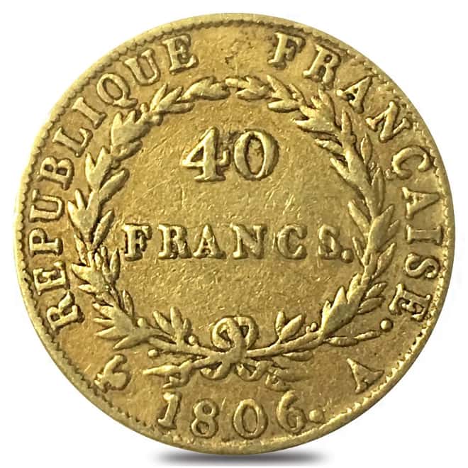 1806 A 40 Francs Napoleon I Gold Coin | Bullion Exchanges