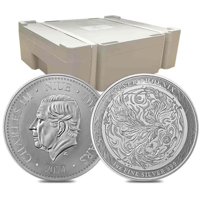 Box of 400 - 2024 Niue 1 oz Phoenix Silver Coin .999 Fine