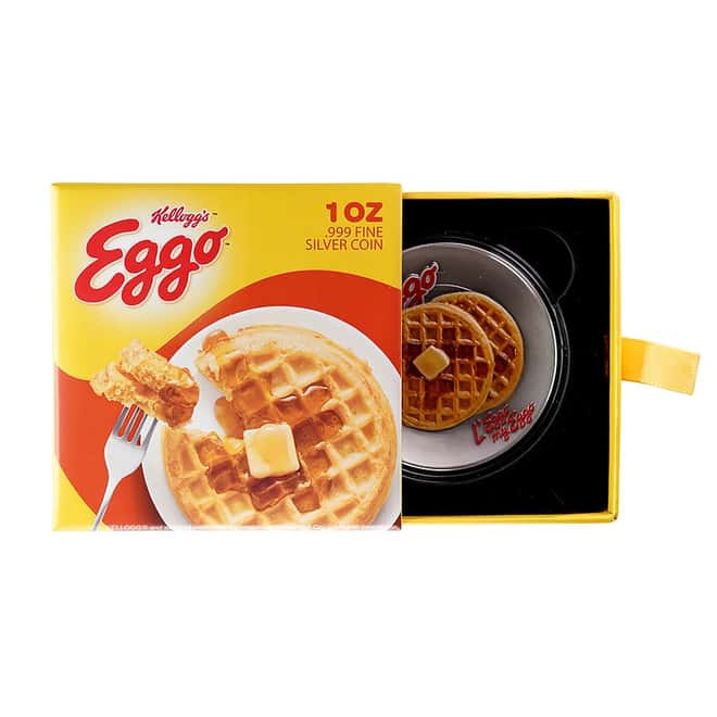 2024 Chad 1 oz Eggo™ Waffles Plate Silver Coin Collectible