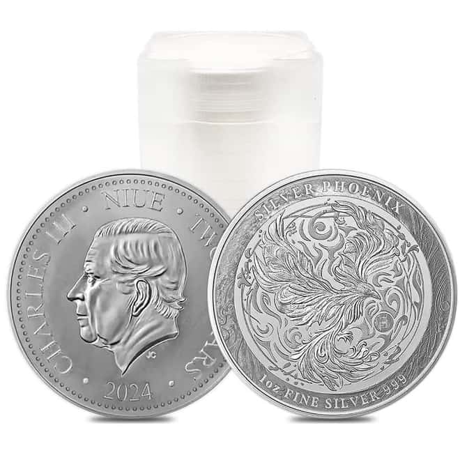 Tube of 20 - 2024 Niue 1 oz Phoenix Silver Coin .999 Fine