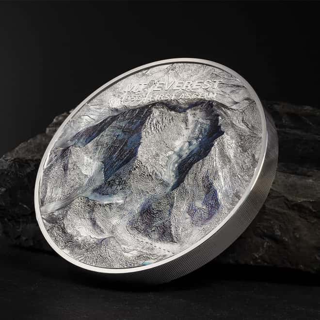 2023 Cook Islands 1 Kilo Silver Mt. Everest First Ascent Coin