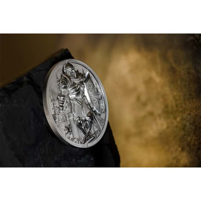 2024 Cook Islands 5 oz Silver Iron Knight Coin .9999 Fine