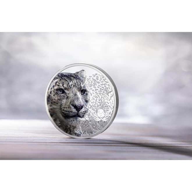2024 Mongolia 3 oz Proof Silver Snow Leopard Coin .9999 Fine