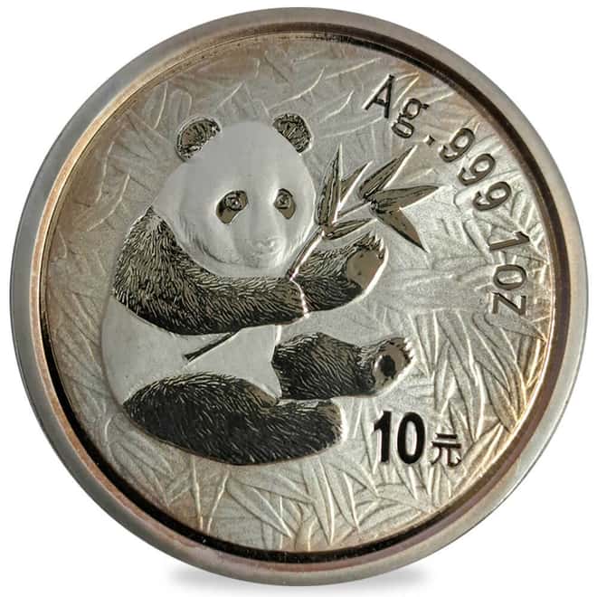 2000 1 oz Chinese Silver Panda 10 Yuan (Scruffy)