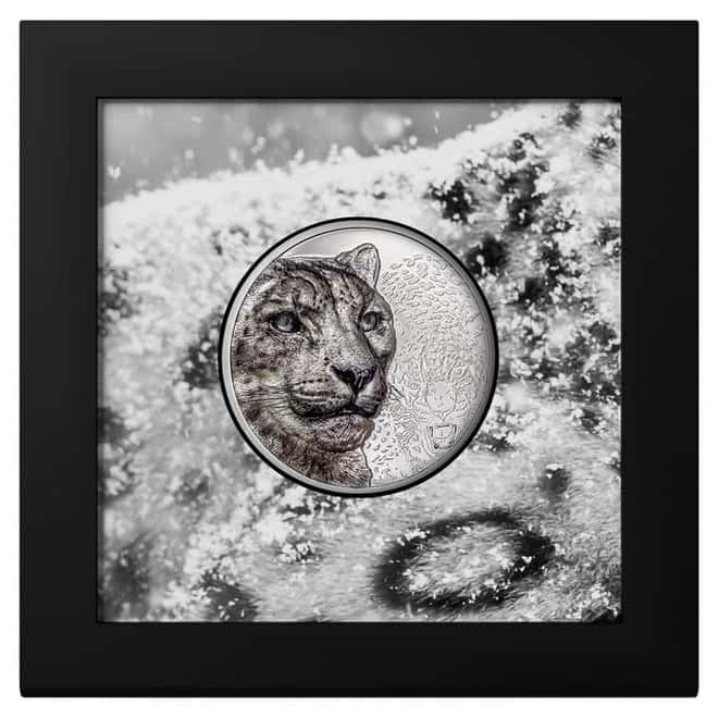 2024 Mongolia 3 oz Proof Silver Snow Leopard Coin .9999 Fine