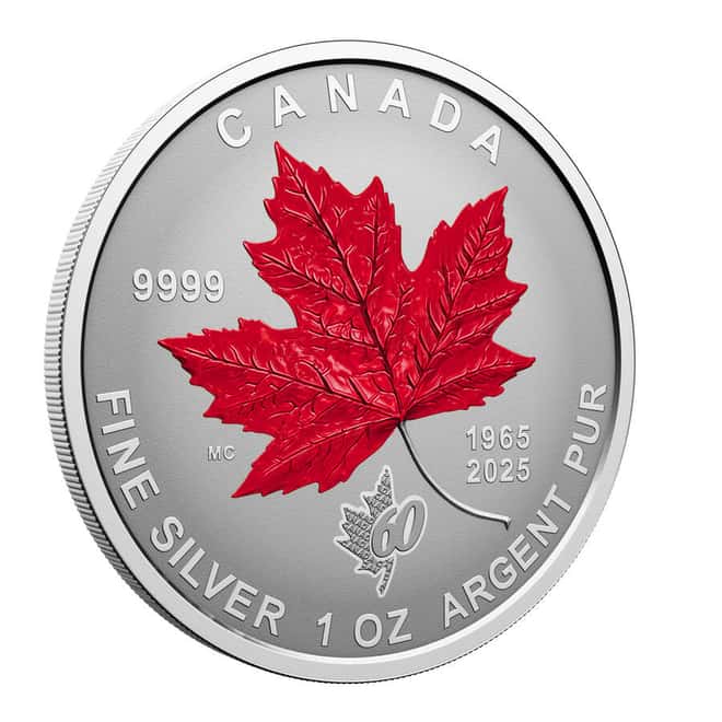2025 Canada 1.9 oz Silver Maple Canadian Flag Ann 5-Coin Set