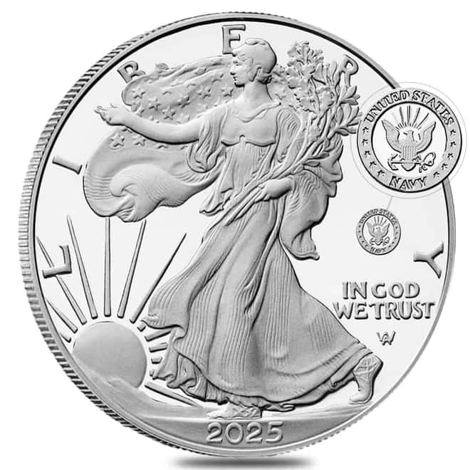 Navy Privy Silver Eagles | 2025 Limited Edition Coin