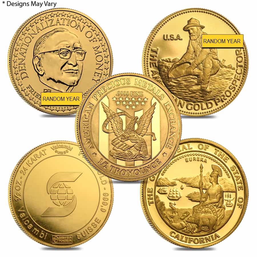1/2 oz Generic Gold Round Secondary Market | Bullion Exchanges