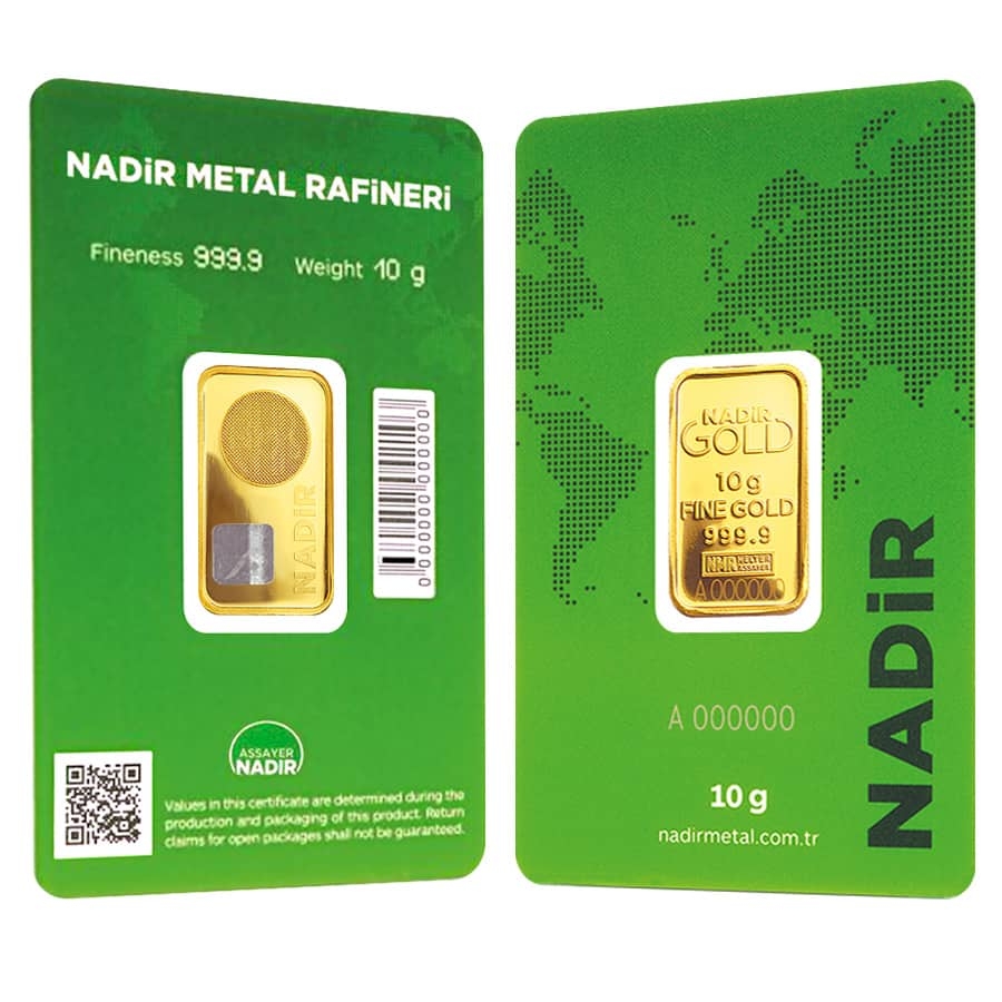 10 gram Nadir Refinery Gold Bar .9999 In Assay|Bullion Exchanges