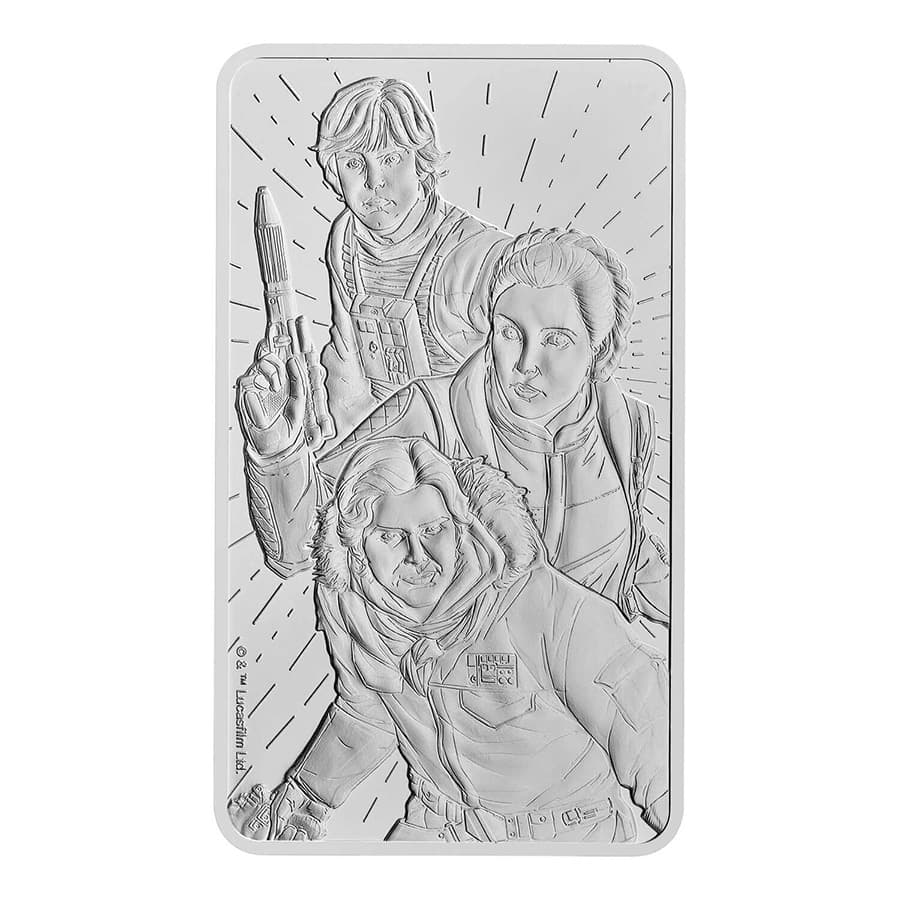 10 oz Royal Mint Star Wars Light Side Silver Bar .9999 Fine