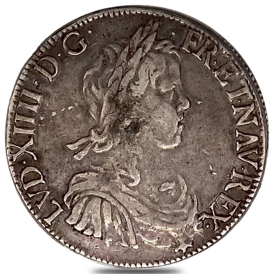 1638-1715 France Louis XIV 1 Ecu Silver Coin|Bullion Exchanges