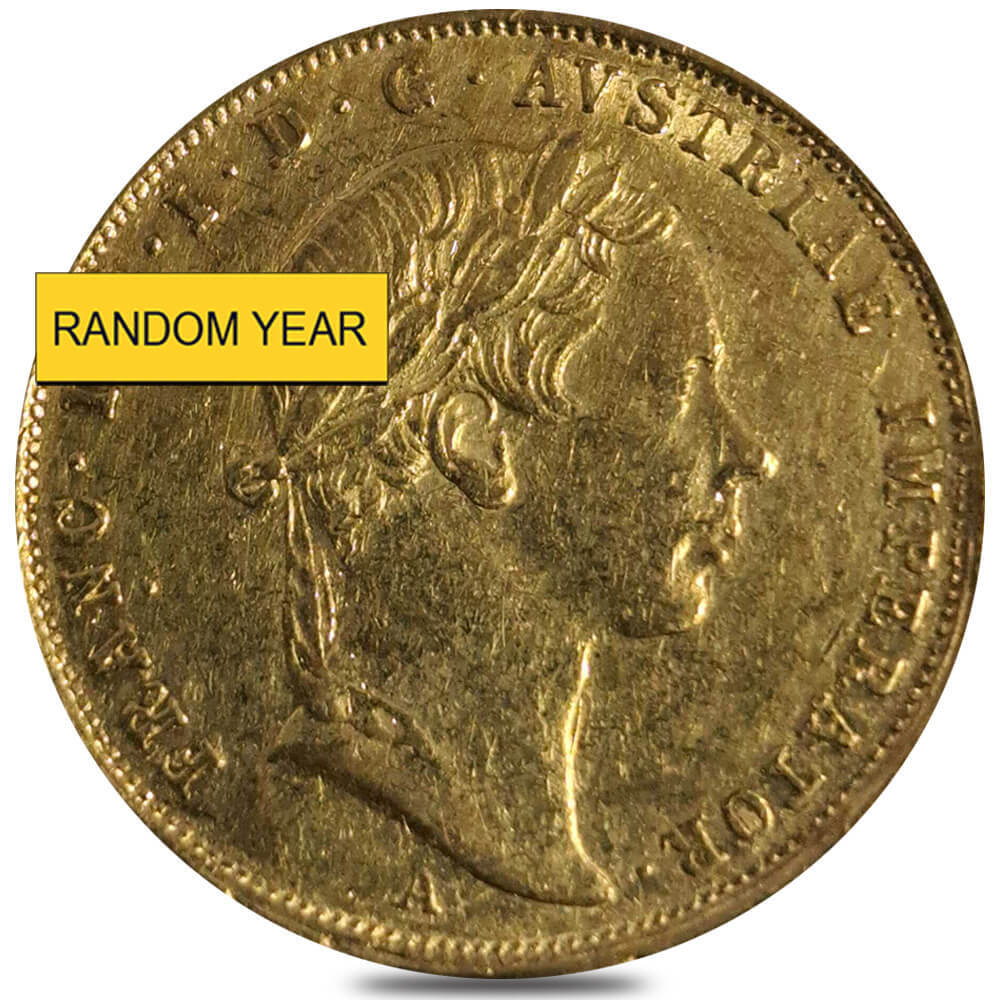 1852-1859 Austrian 1 Ducat Gold Coin Ex-Jewelry Random Year