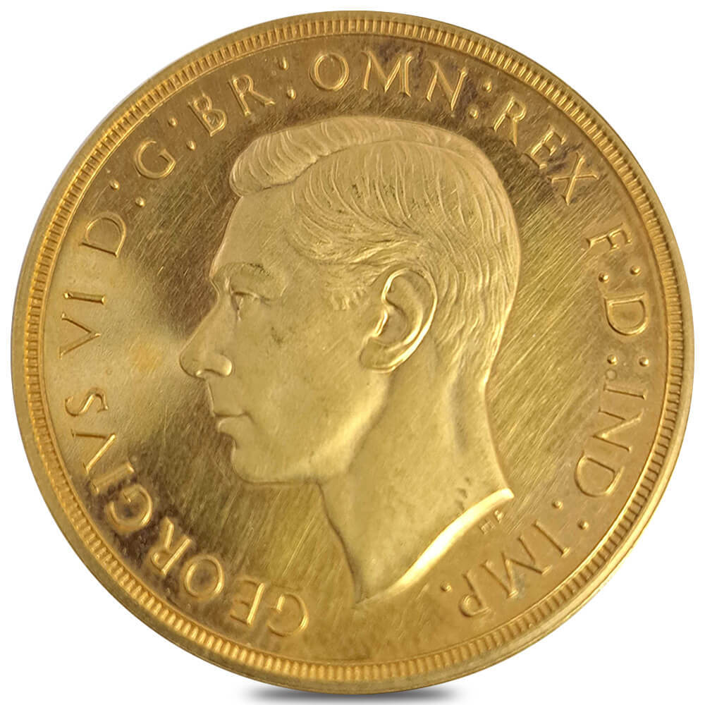 1937 5 Pound Sovereign King George VI Gold Coin UNC