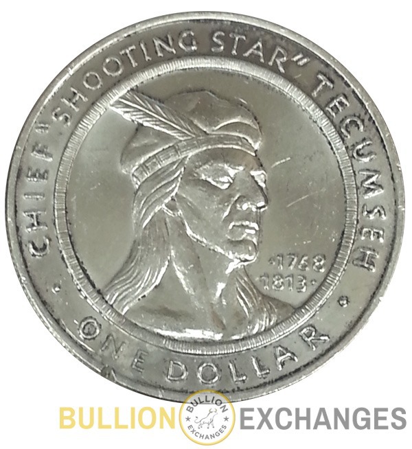 2002 Chief Shooting Star Tecumseh Silver Coin | Bullion Exchanges