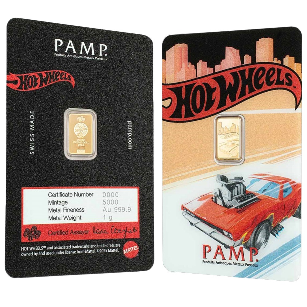 1 Gram PAMP Suisse Hot Wheels™ Race to Win Gold Bar in Assay