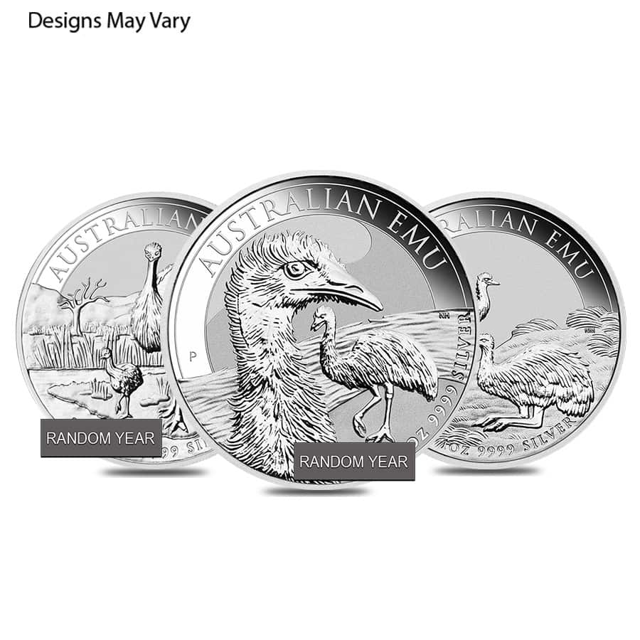 1 oz Silver Australian Emu Coin Perth Mint BU (Random Year)