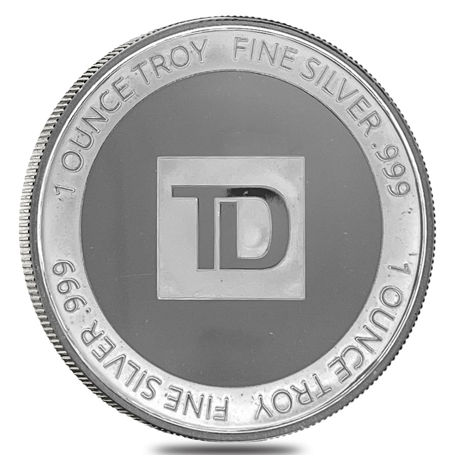1 oz TD Bank Silver Round .999 Fine | Bullion Exchanges