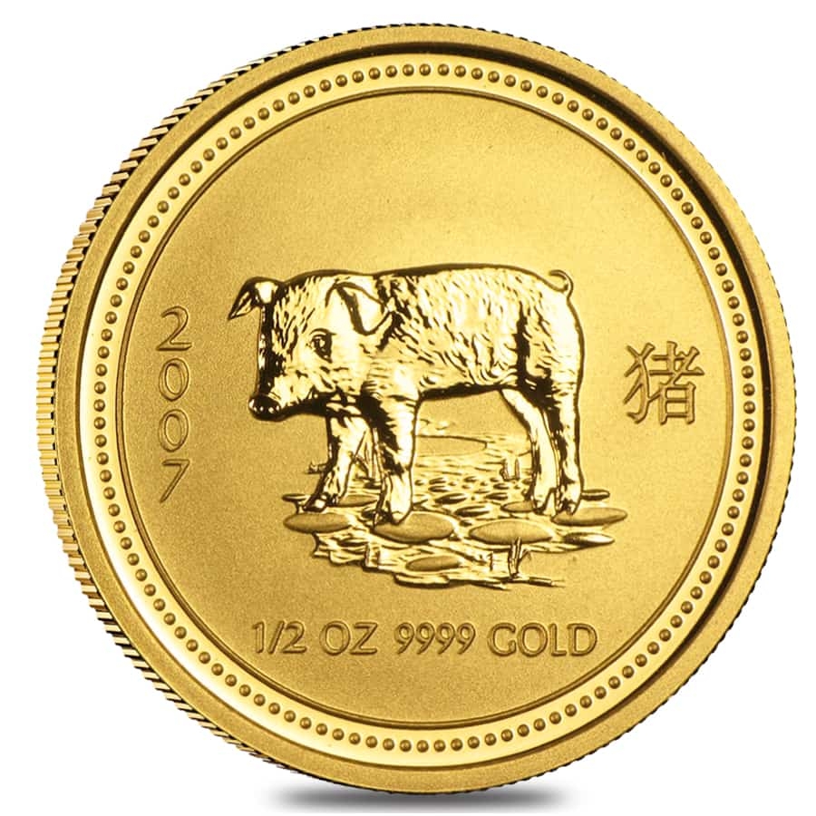 2007 1/2 oz Gold Lunar Pig Coin Series I | Bullion Exchanges