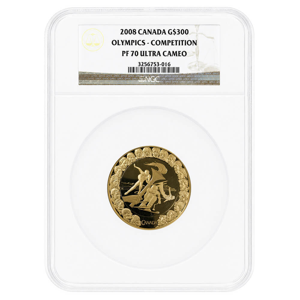 2008 Olympics Competition Proof Gold Coin NGC PF 70 UCAM