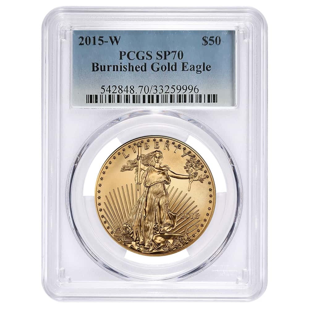 2015-W 1 oz $50 Burnished Gold American Eagle PCGS SP 70