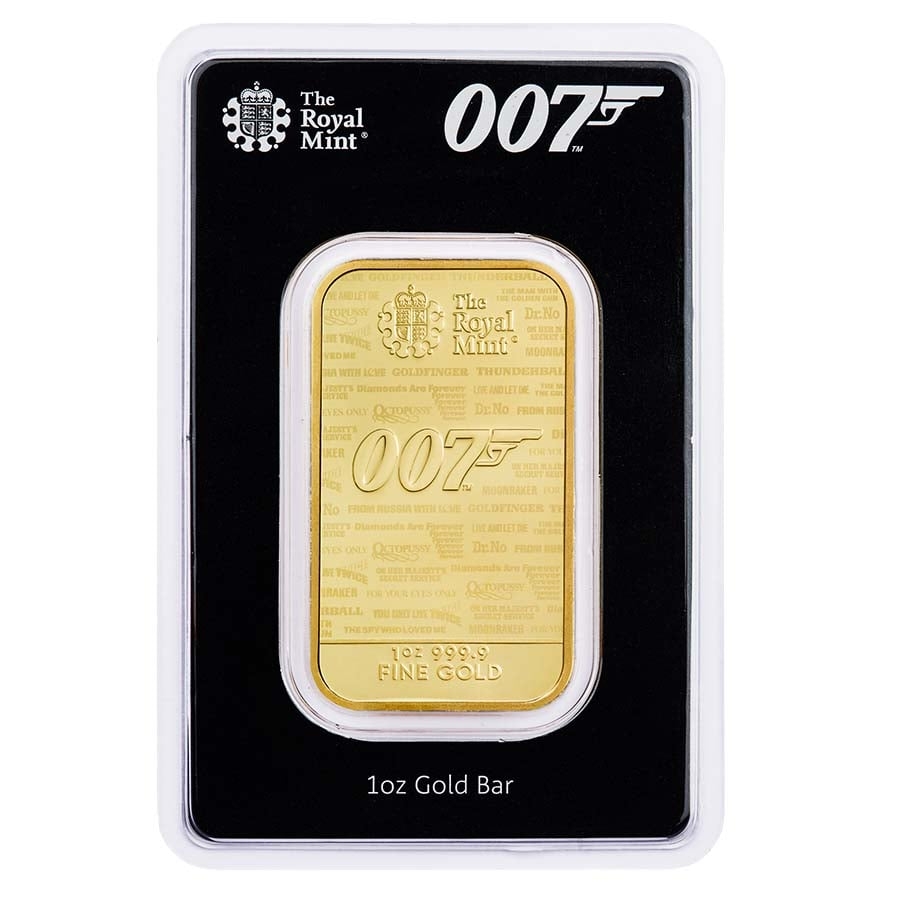 2020 Britain 1 oz James Bond 007 Gold Bar | Bullion Exchanges