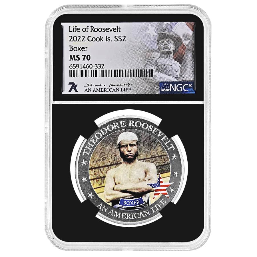 2022 1/2 oz Life of Roosevelt Boxer Silver Coin NGC MS 70