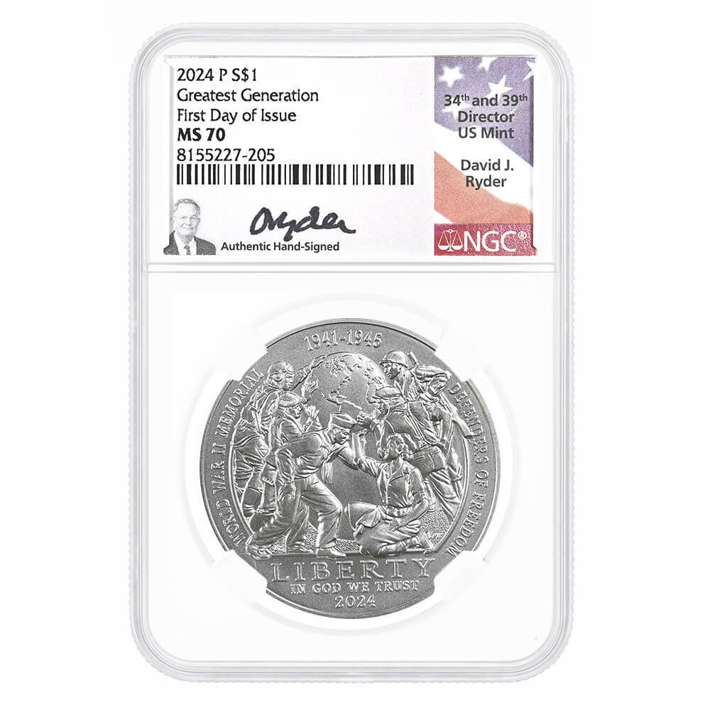 2024-P Greatest Generation Silver Dollar NGC MS 70 FDOI