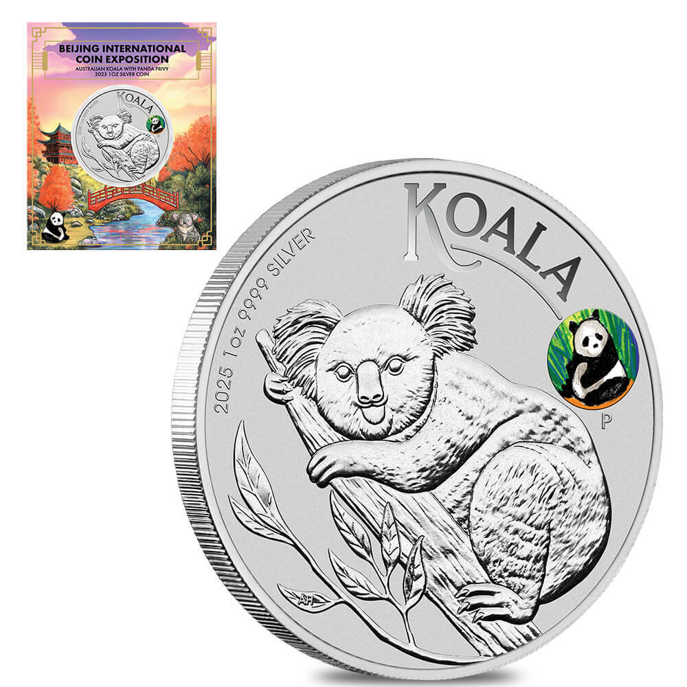 2025 1 oz Silver Koala Perth Mint BU Panda Privy BICE