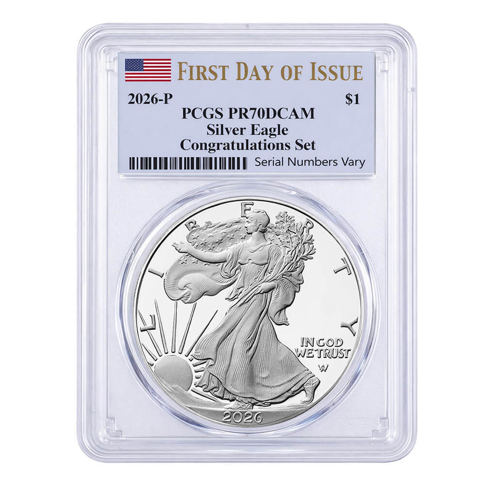 2026 Proof Silver Eagle Congratulations Set PCGS PF 70 FDOI