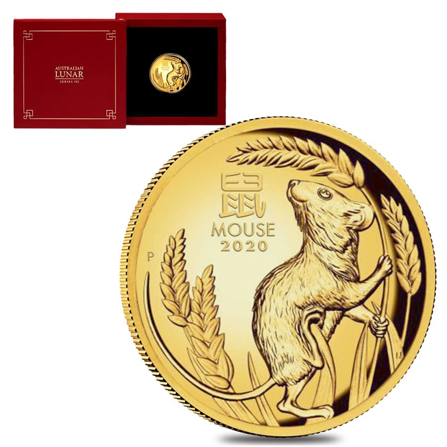 2020 1 oz Proof Gold Lunar Mouse / Rat Perth | Bullion Exchanges