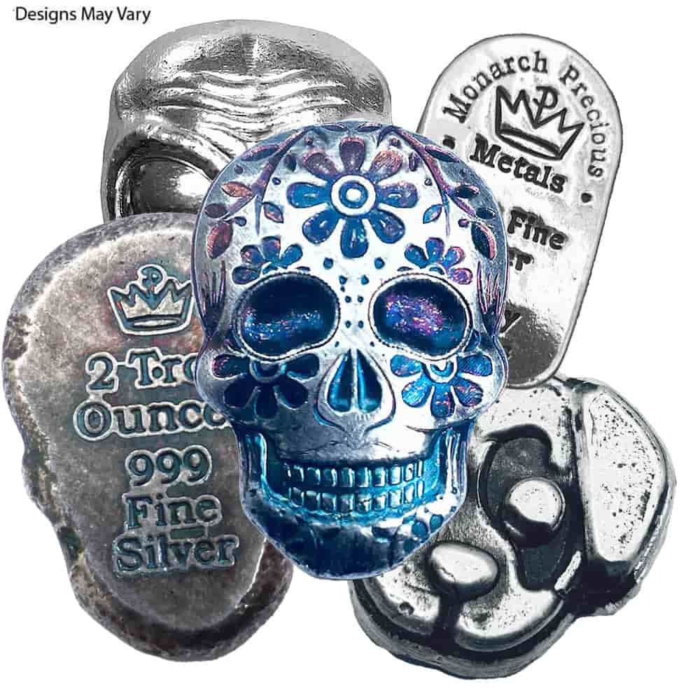 2 oz Shaped Cast Silver Bars .999 Fine (Random Design)