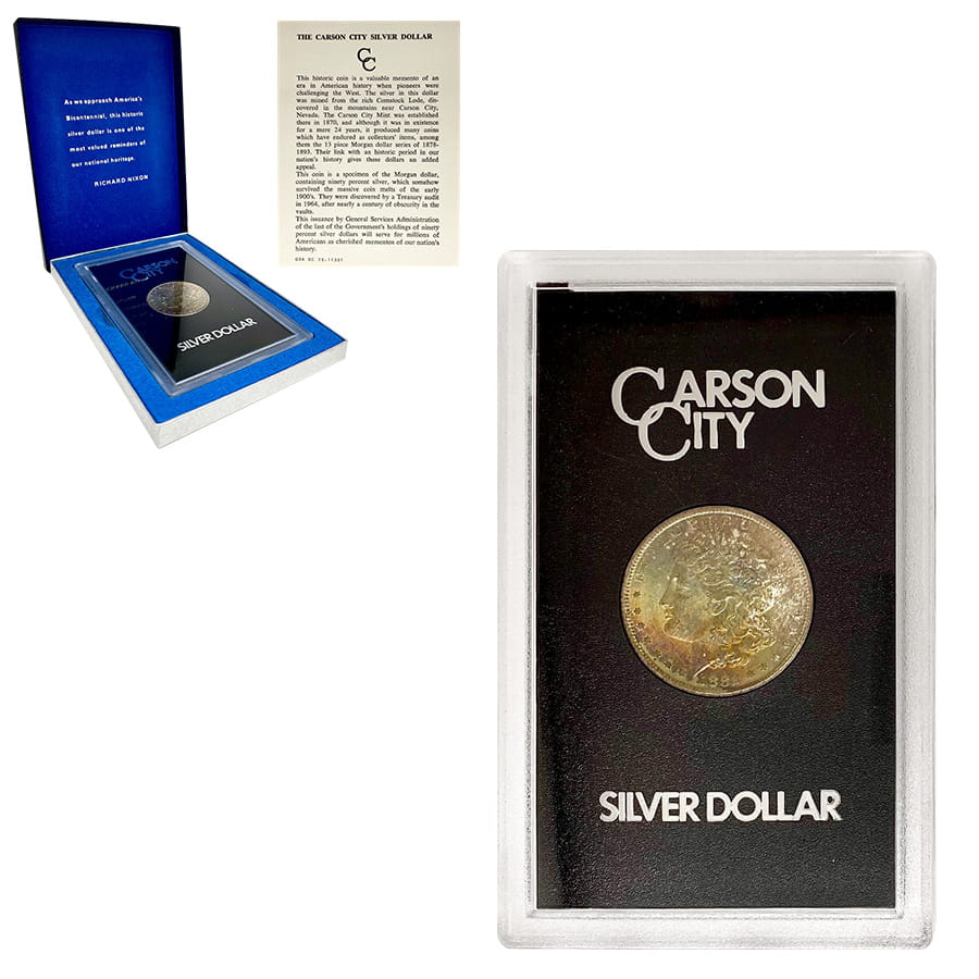 1882 CC Morgan Silver Dollar $1 BU GSA Rainbow|Bullion Exchanges