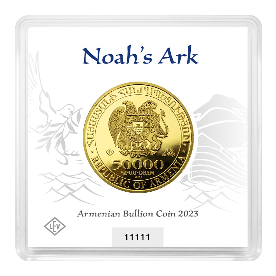 2023 Armenia 1 oz Gold Noah's Ark 50000 Dram Coin BU