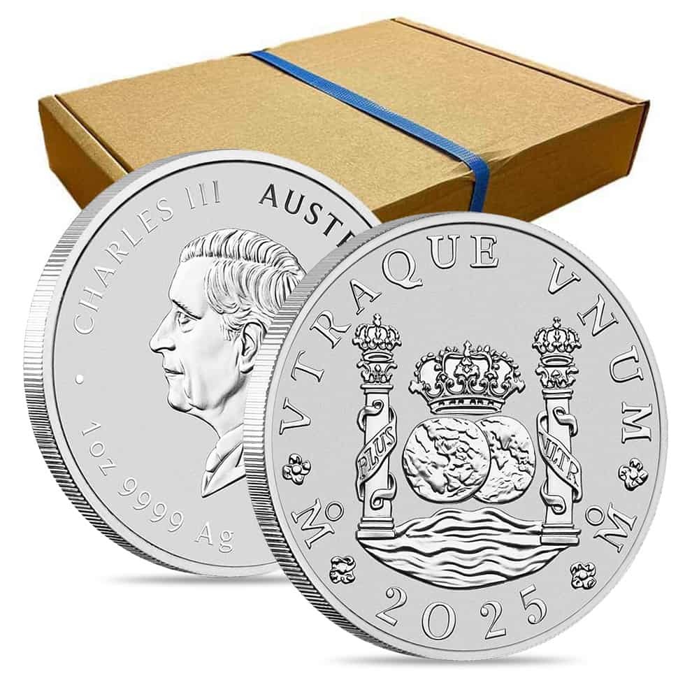 Box of 100-2025 1 oz Silver Pillar Dollar Proclamation Coin BU