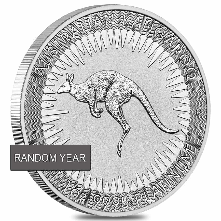 1 oz Platinum Australian Kangaroo Coin BU (Random Year)