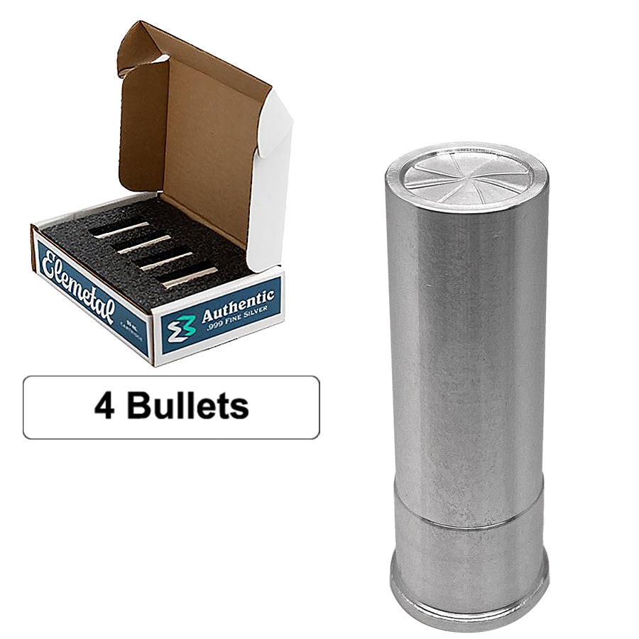 Box of 4 - 5 oz Silver Bullet .12 Gauge Shotgun Shell