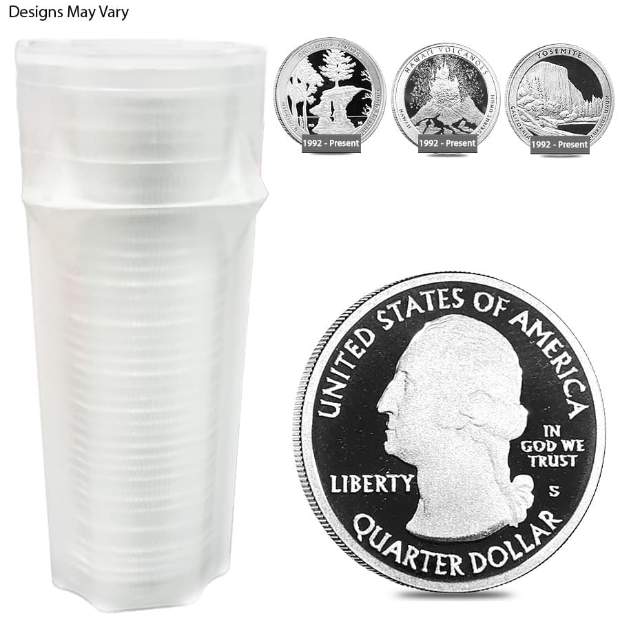 $10 Face Value Proof Washington Quarters 90% Silver 1992-Present