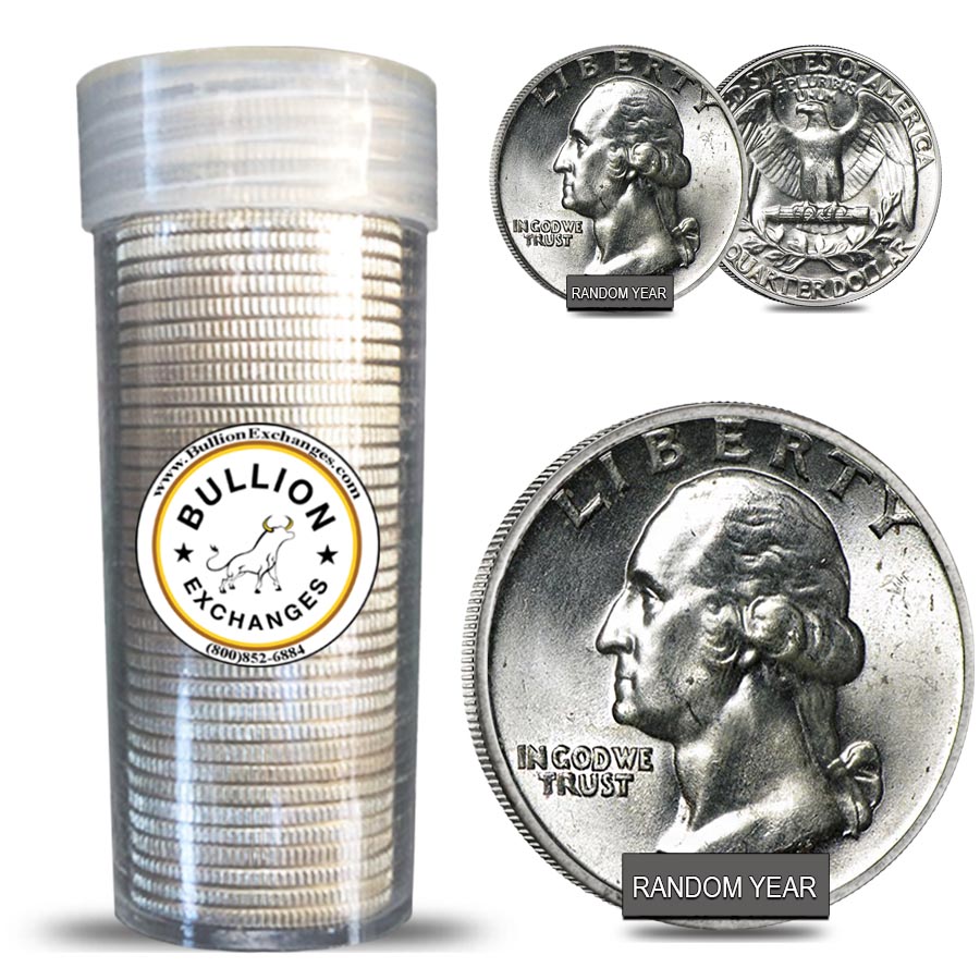 $10 Washington Quarters 90% Silver Roll BU | Bullion Exchanges