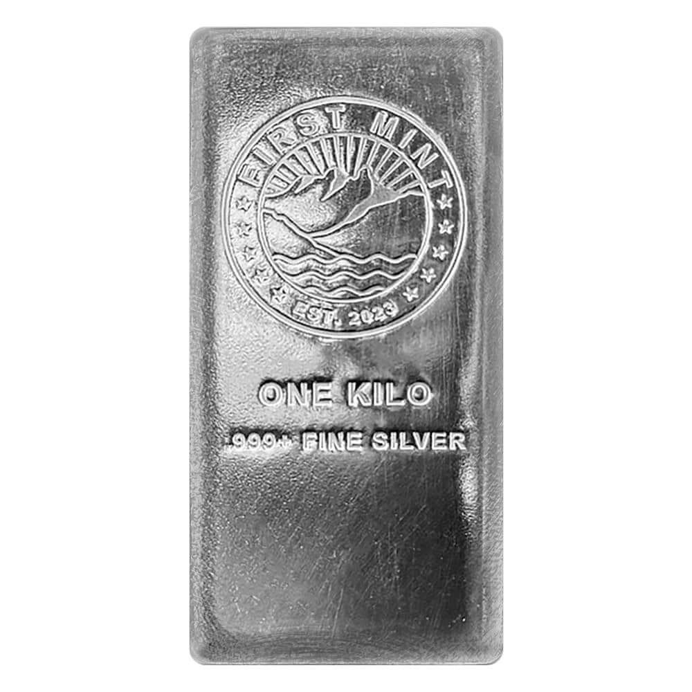 1 Kilo First Mint Silver Cast Bar .999 Fine Bullion