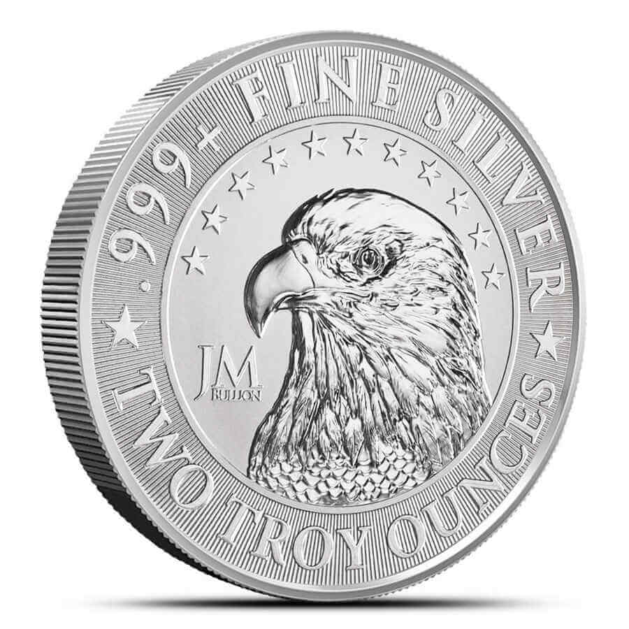 2 oz JM Bullion Eagle Silver Round .999 Fine in Stock