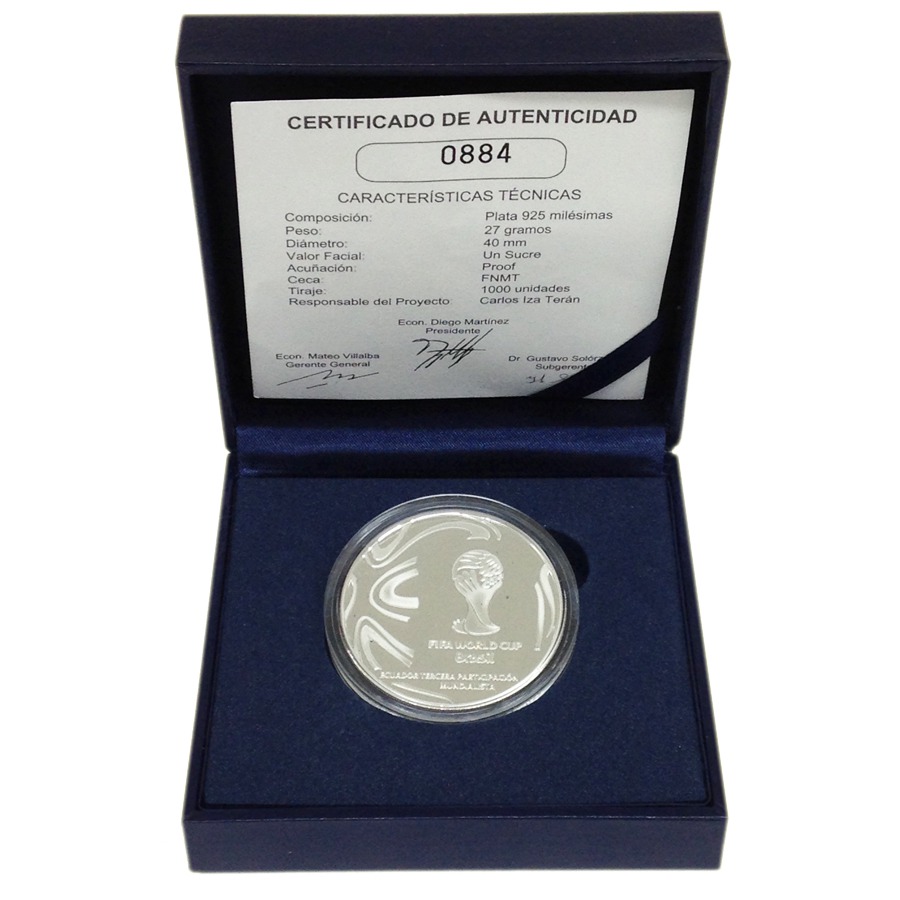 2014 Ecuador FIFA World Cup Silver Coin | Bullion Exchanges