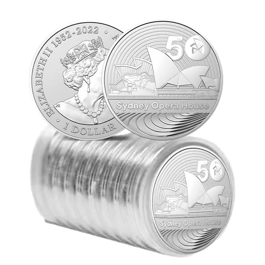 Roll of 10 - 2023 1 oz Silver Sydney Opera House Coin BU