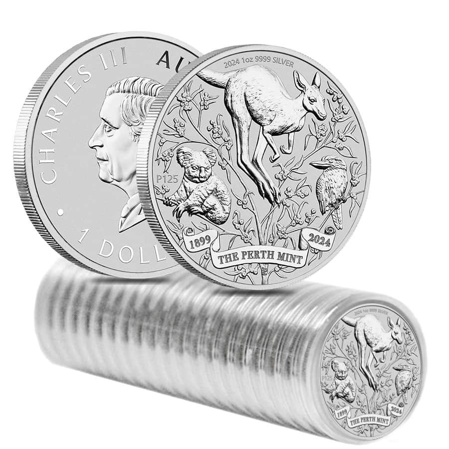 Roll of 20-2024 Australia 1 oz The Perth Mint's 125th Ann Silver