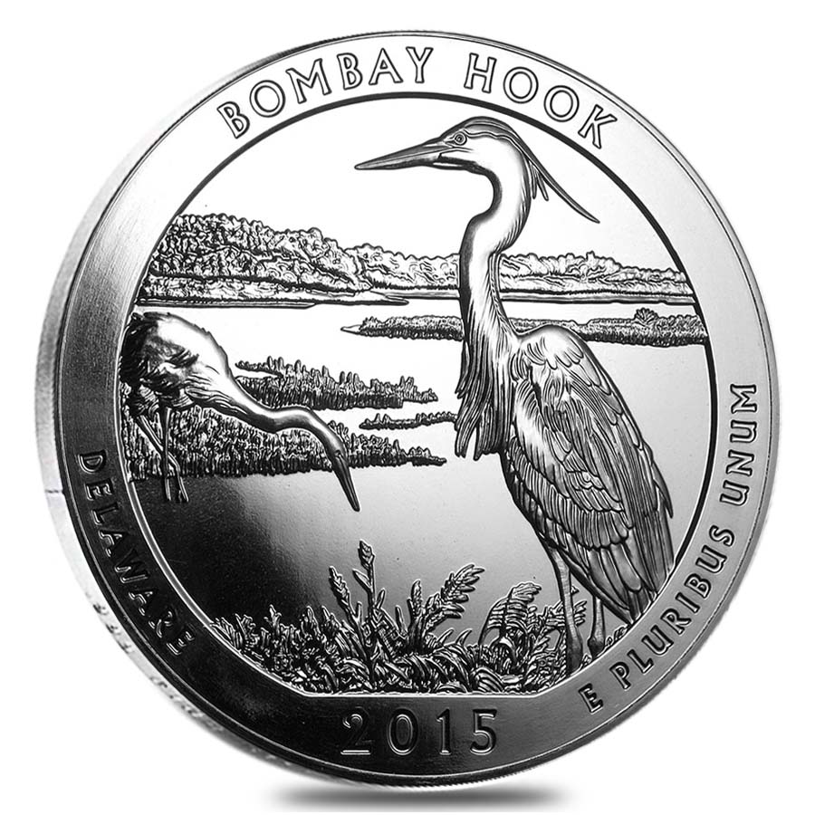 2015 5 oz ATB Bombay Hook Silver Coin | Bullion Exchanges